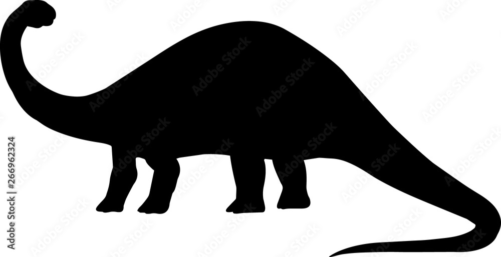 Apatosaurus 8 isolated vector silhouette Stock Vector | Adobe Stock