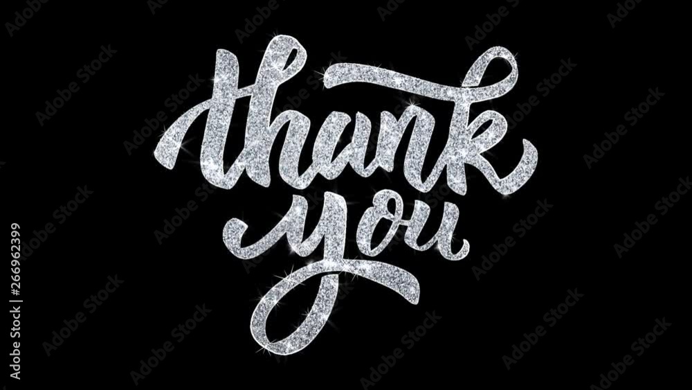 Thank You Blinking Text Greetings card Abstract Blinking Sparkle ...