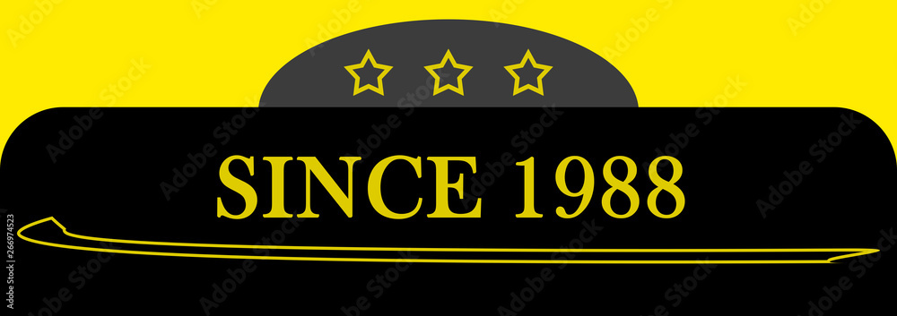 Since 1988 sign logo emblem symbol Stock Illustration | Adobe Stock