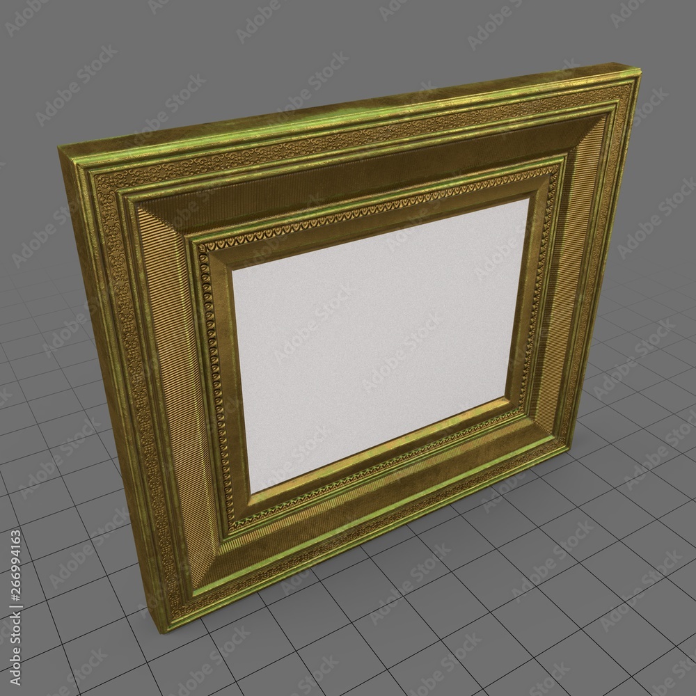 Gold ornate frame Stock 3D asset | Adobe Stock