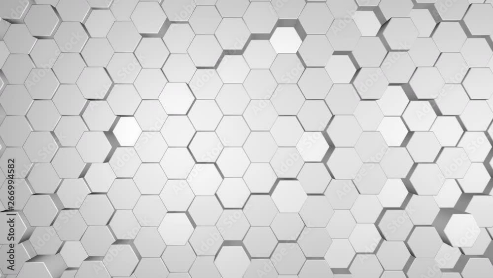 Elegant abstract white hexagons background loop. Abstract Hexagon ... Elegant abstract white hexagons background loop. Abstract Hexagon ...