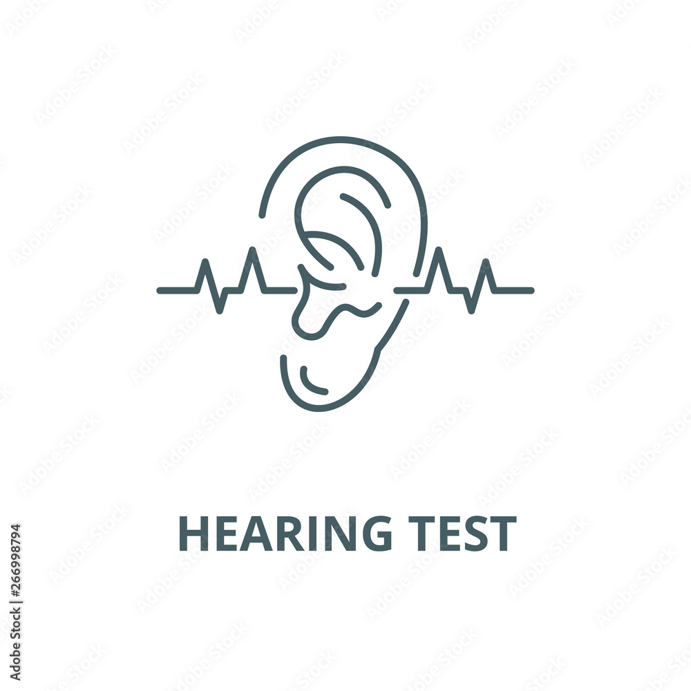 Hearing test vector line icon, outline concept, linear sign Stock ...