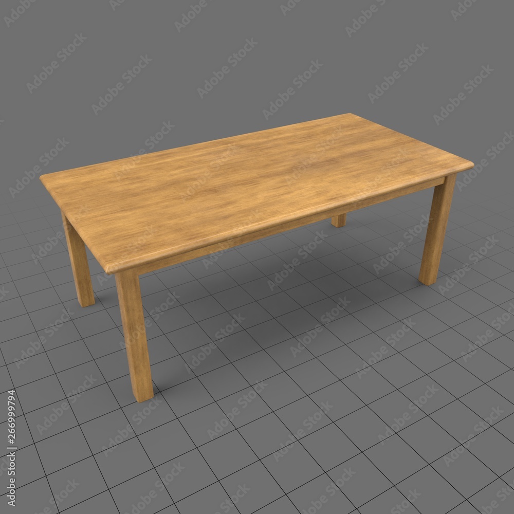 Modern dining table Stock 3D asset | Adobe Stock