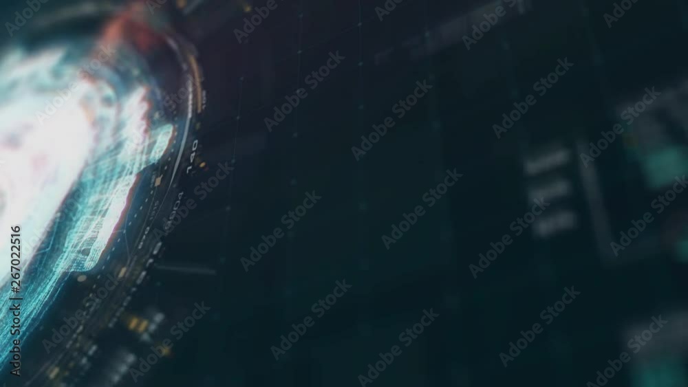 Advance motion graphic futuristic user interface head up display screen ...