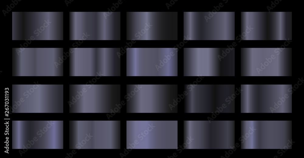Black gradients vector templates set. Collection of dark gradient ...
