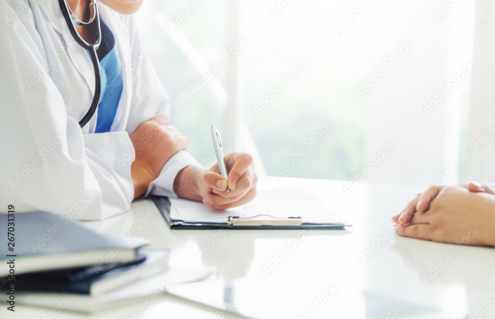 Female patient visits woman doctor or gynecologist during gynaecology ...