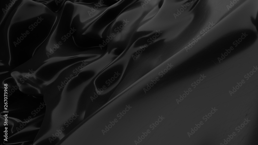 Abstract black background. Smooth black wave . Scratched Plastic. Dark ...