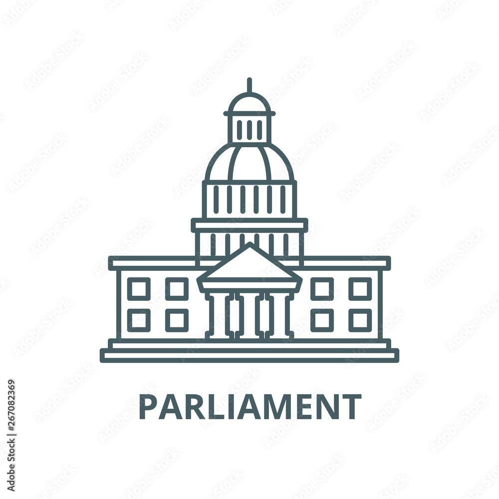 Parliament vector line icon, outline concept, linear sign Stock Vector ...