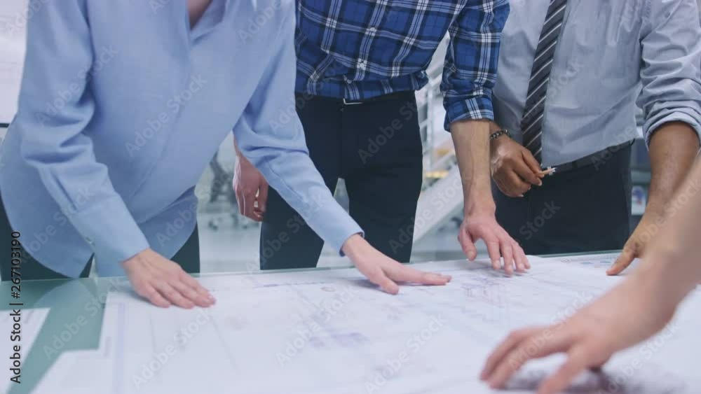 Vidéo Stock In the Industrial Engineering Facility: Diverse Group of ...