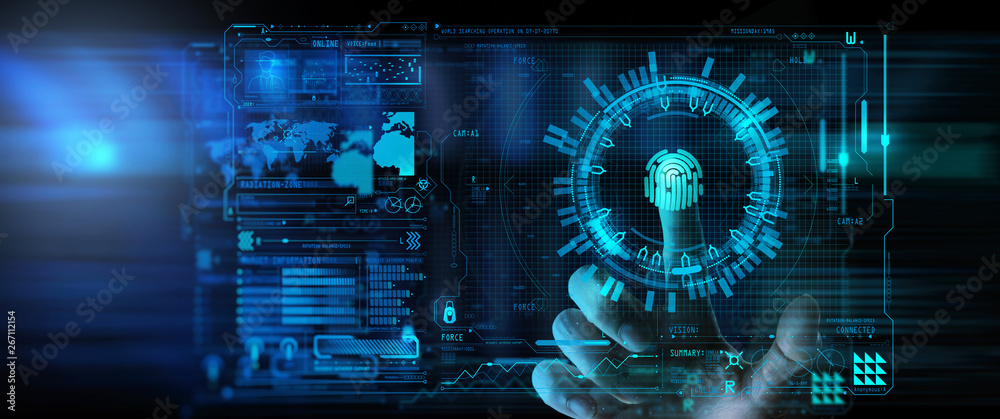 Fingerprint scanning provides security access biometrics identification ...