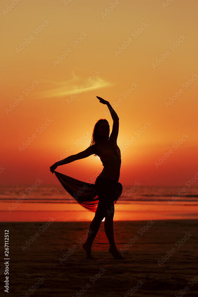 Dancer On Beach Silhouette