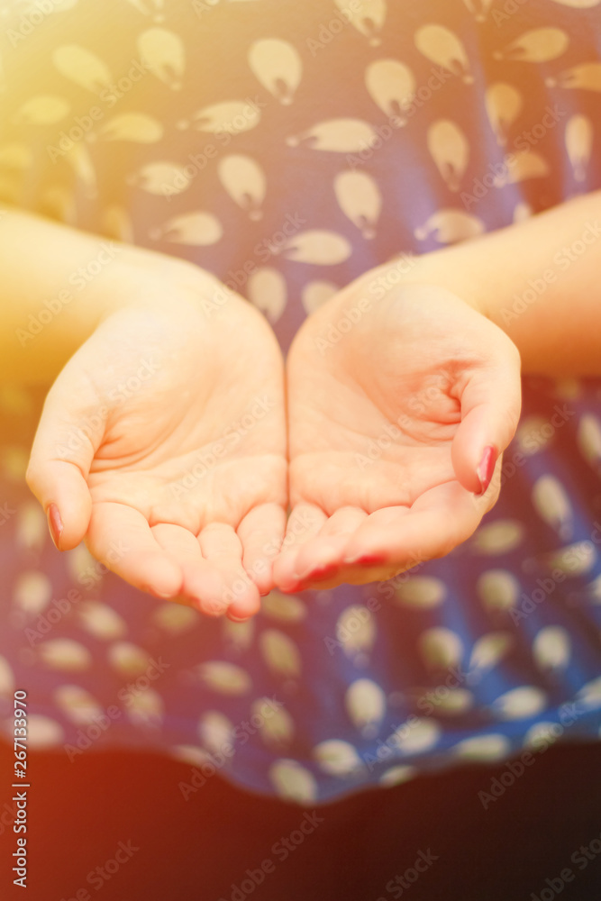 child hands begging asking for money, help me, reaching out and ...