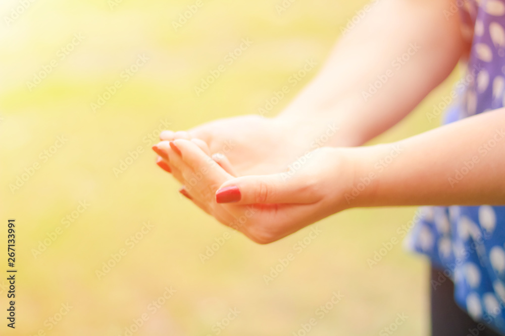 child hands begging asking for money, help me, reaching out and ...