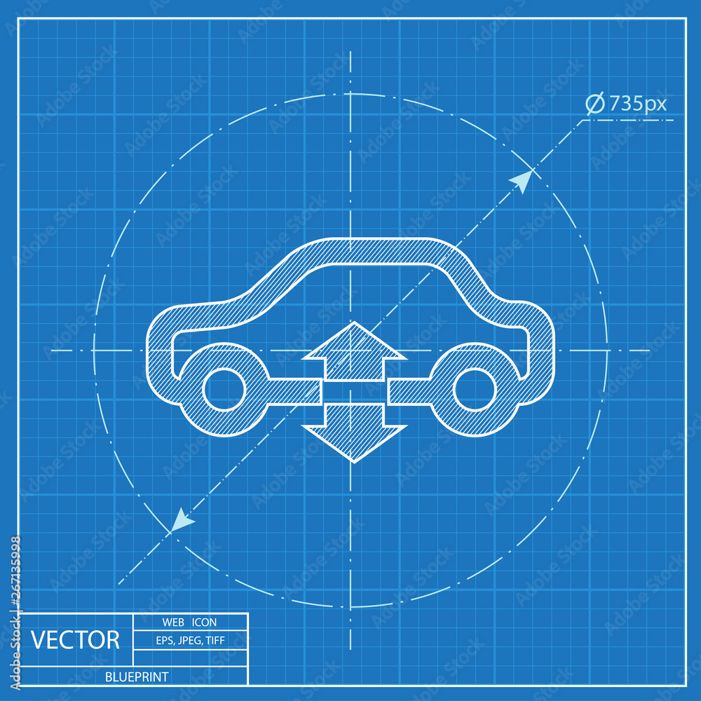 car pneumatic or hydraulic suspension warning vector hmi dashboard ...