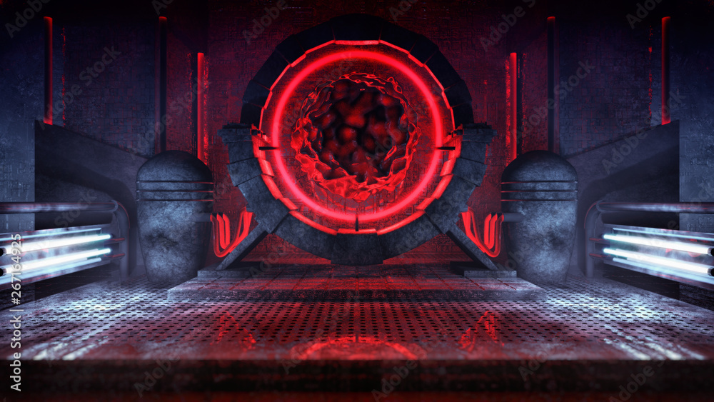 concept art of a unique dark energy reactor in futuristic environment ...