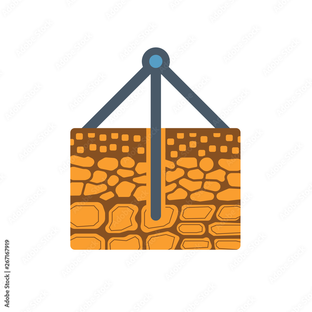 Standard penetration test or spt vector icon consist of soil cross ...