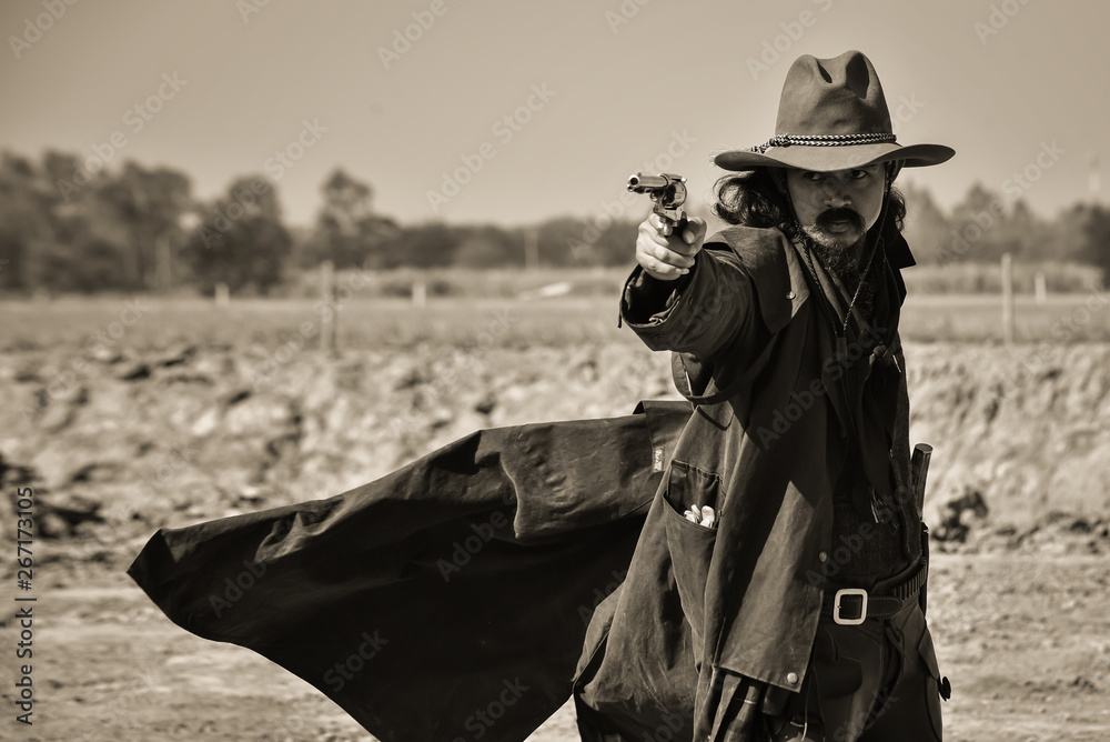 Vintage photos, of men wearing cowboy outfits and showing fighting with ...