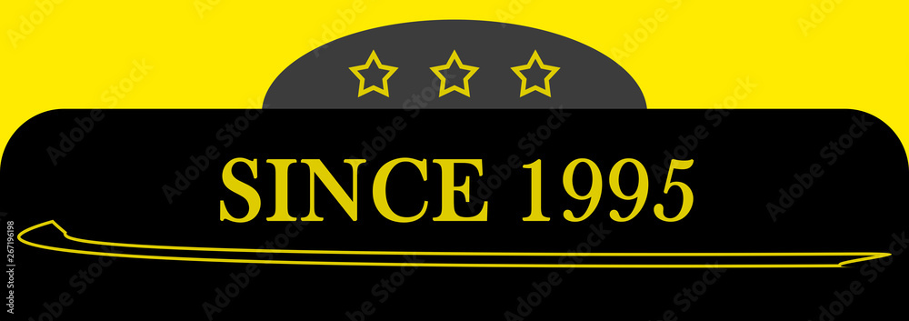 Since 1995 sign logo emblem symbol Stock Illustration | Adobe Stock