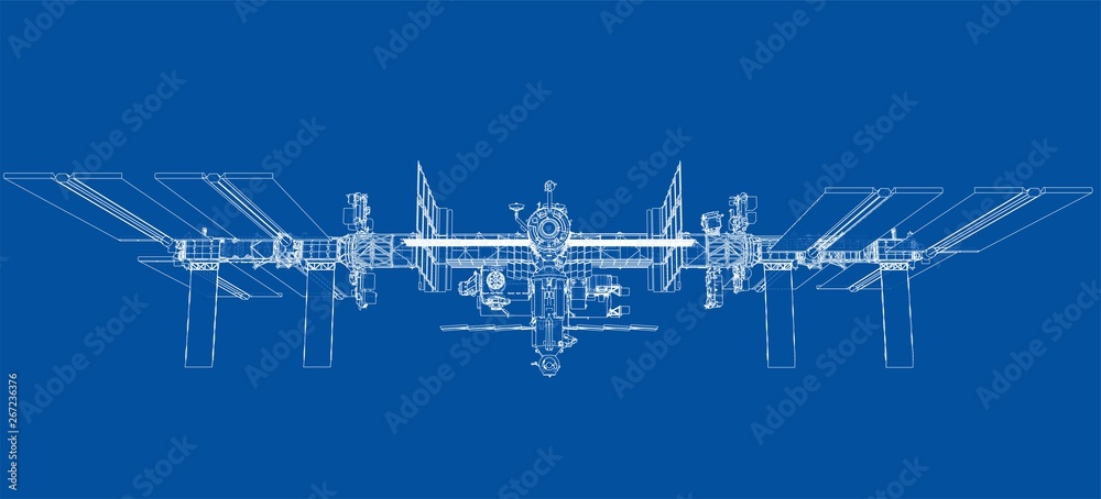 Abstract Spaceship Outline. Vector Stock Vector | Adobe Stock
