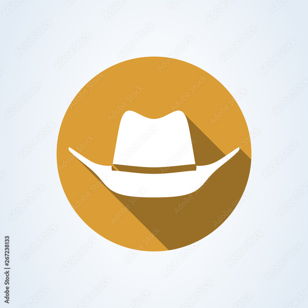 Cowboy hat icon isolated on white background. illustration Stock ...