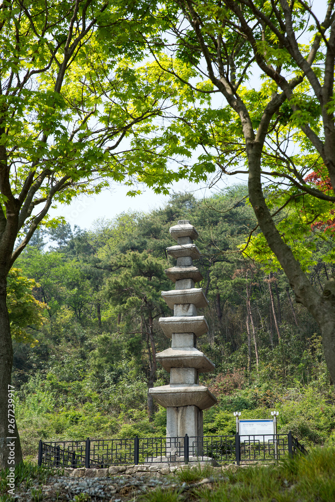 Seven-story Stone Pagoda of Cheongoksa Temple Site in Jeongeup-si ...