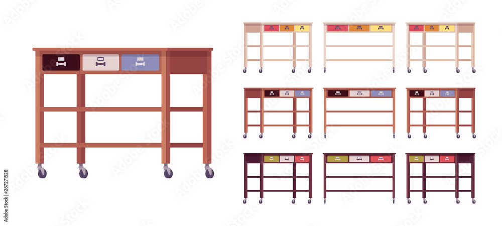 Kitchen rolling table, serving cart. Home furniture for cooking ...