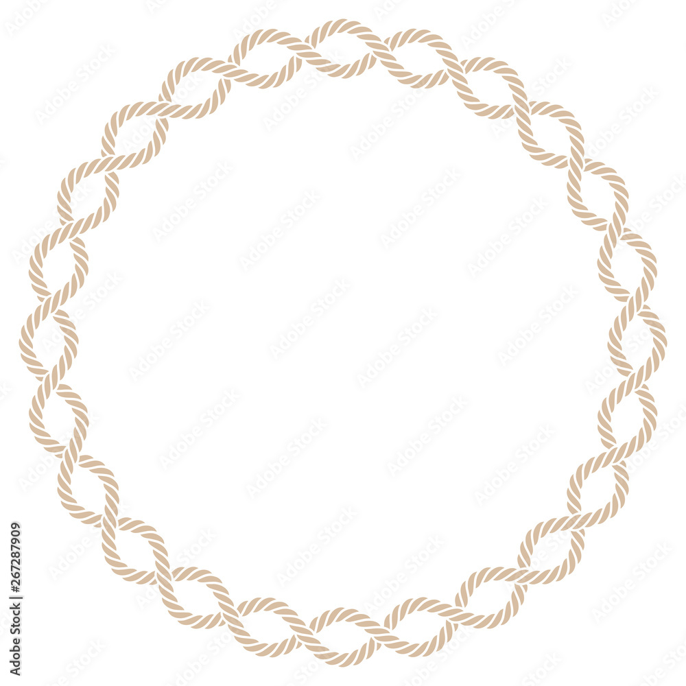 Vector ring rope frame border line Stock Vector | Adobe Stock