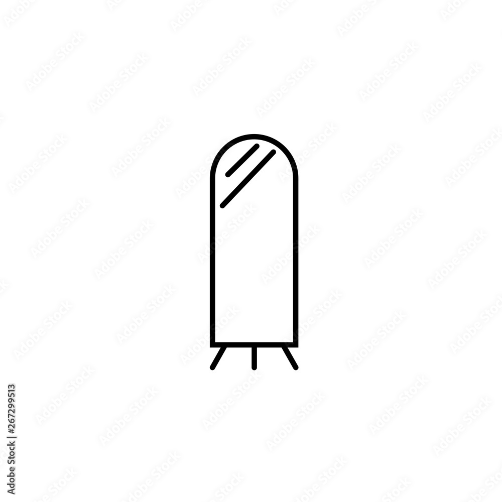 Standing Mirror Vector