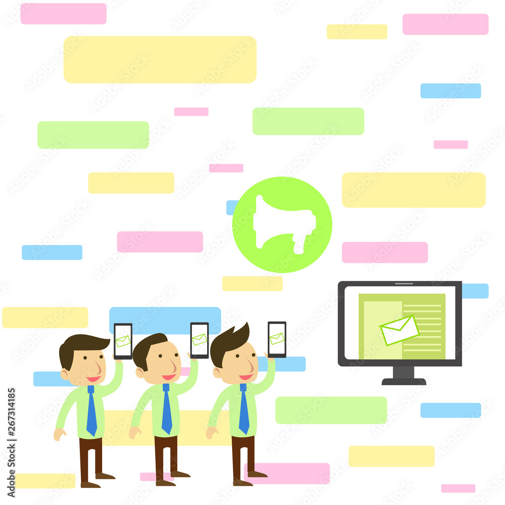SMS Email Marketing Media Audience Attraction Personal Computer ...