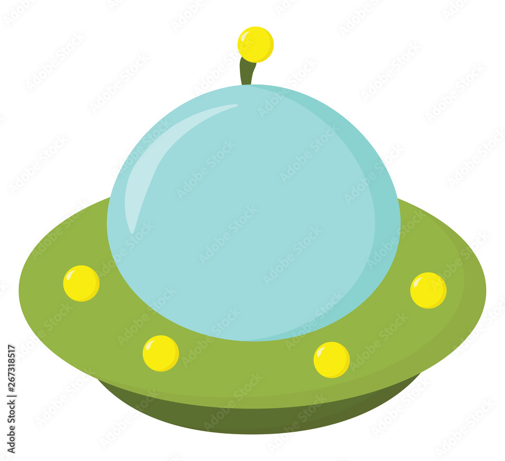 Clipart of a UFO, vector or color illustration Stock Vector | Adobe Stock