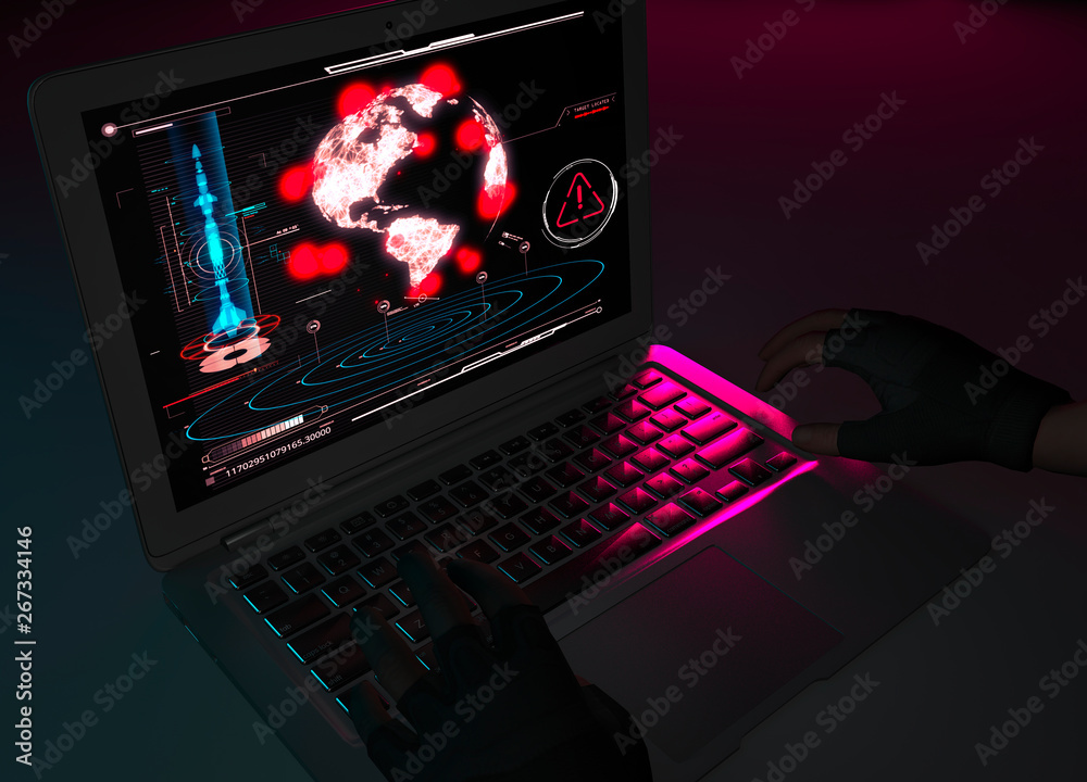 Nuclear attack, missile attack, sabotage, atomic weapons. Explosion of ...