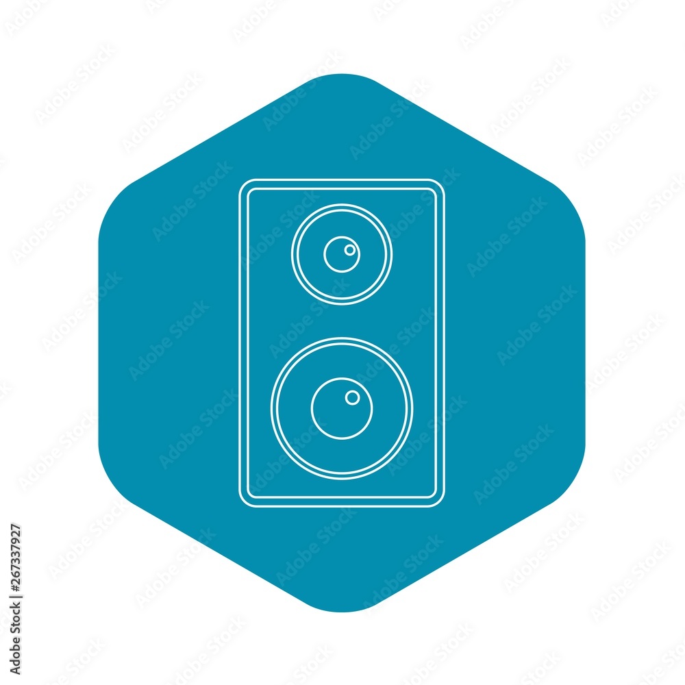 Subwoofer icon. Outline illustration of subwoofer vector icon for web ...