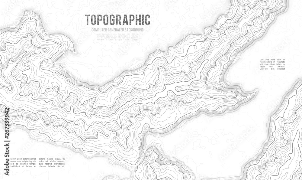 Grey contours vector topography. Geographic mountain topography vector ...