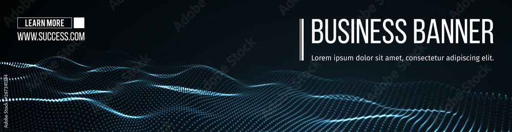 Computer vector banner. Business banner design EPS 10 Stock Vector ...