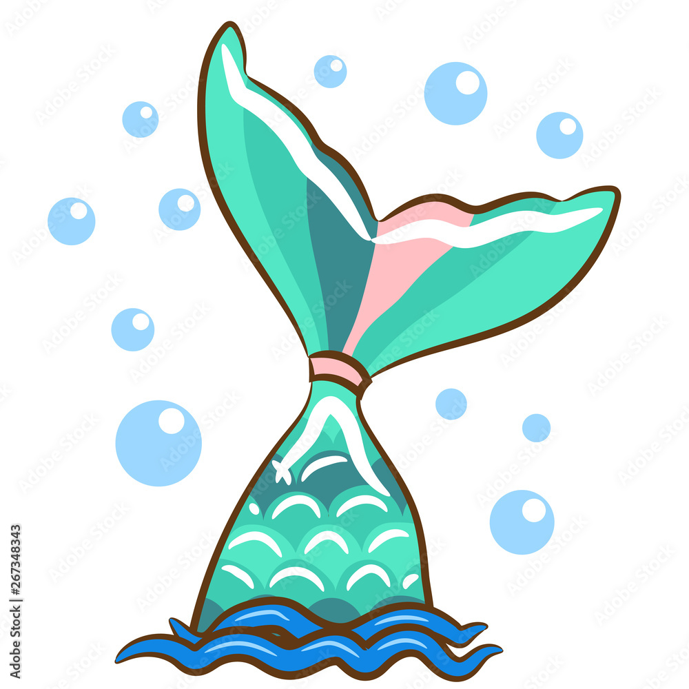 mermaid tail vector clipart Stock Vector | Adobe Stock