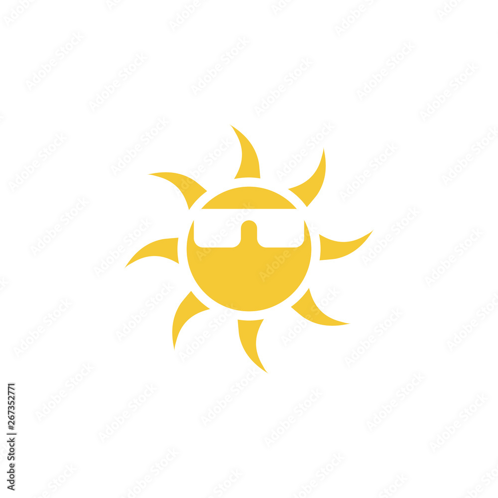 Sun, emoji icon - vector. Simple element illustration summer concept ...