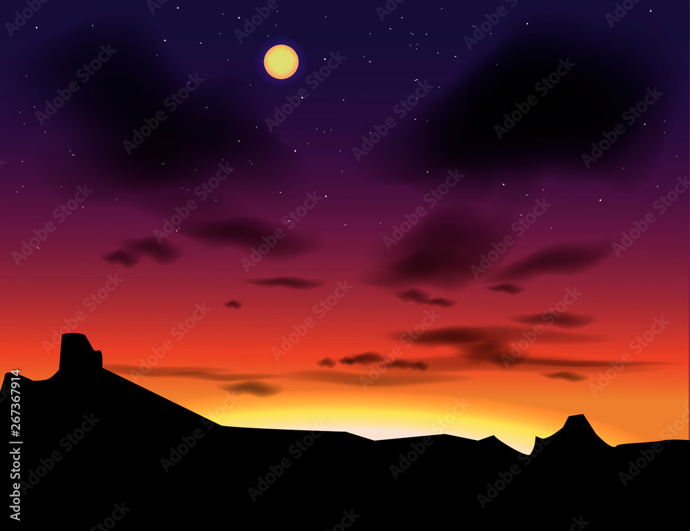 Nightfall Landscape