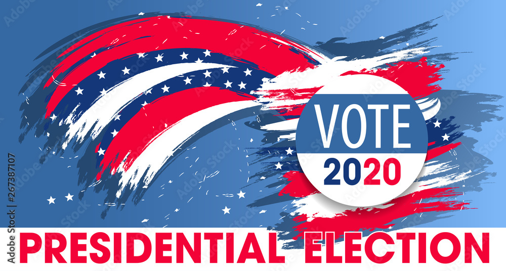 United States of America Presidential Election. Colorful modern banner ...