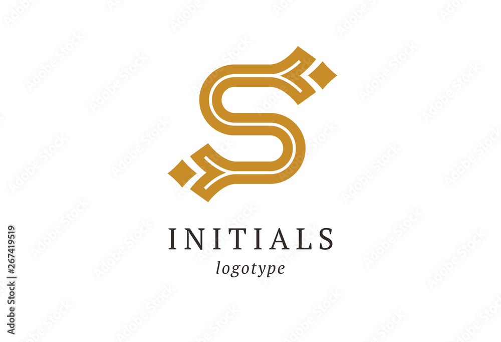 Letter S vector logo. Vintage Insignia and Logotype. Business sign ...