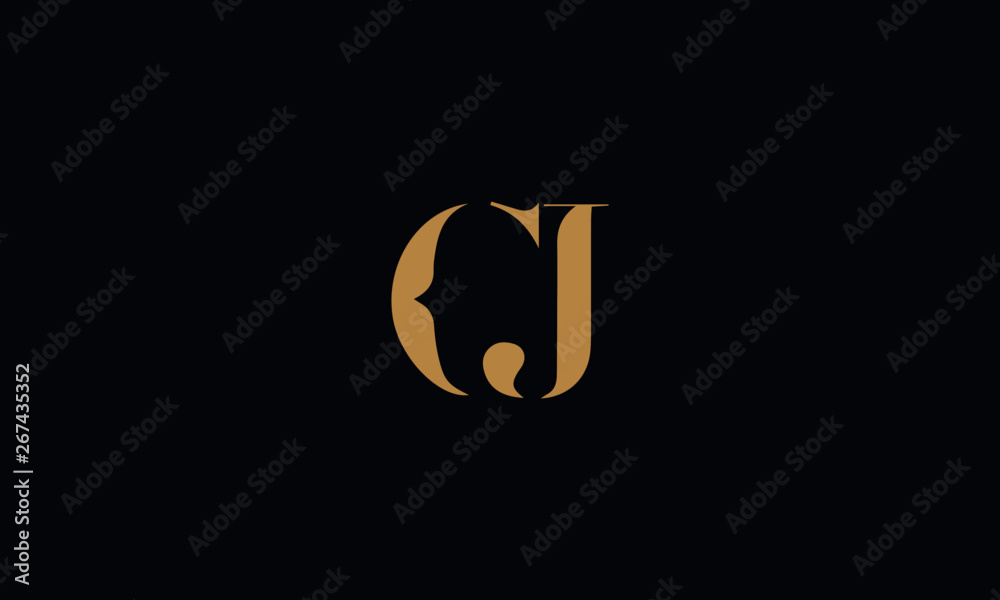 CJ logo design template vector illustration Stock Vector | Adobe Stock