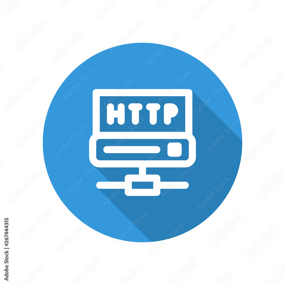 Vector illustration icon for HTTP server Stock Vector | Adobe Stock