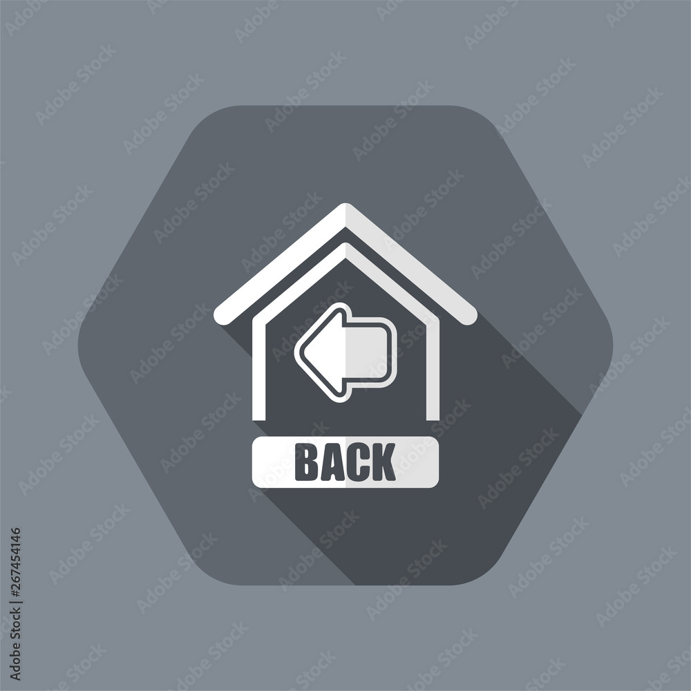 Vector illustration of single isolated web back icon Stock Vector ...