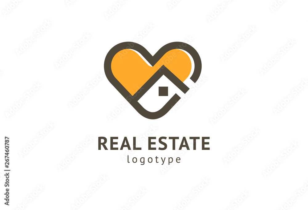 Abstract real estate agent logo icon vector design. Rent, sale of real ...