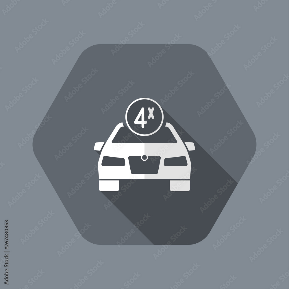 Symbol of 4x4 traction car Stock Vector | Adobe Stock