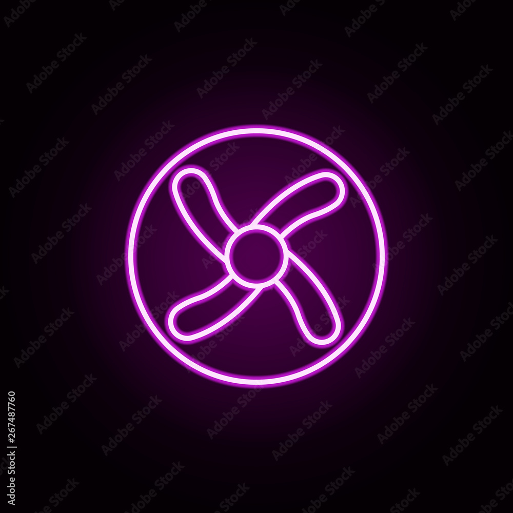auto fan neon icon. Elements of auto workshop set. Simple icon for ...
