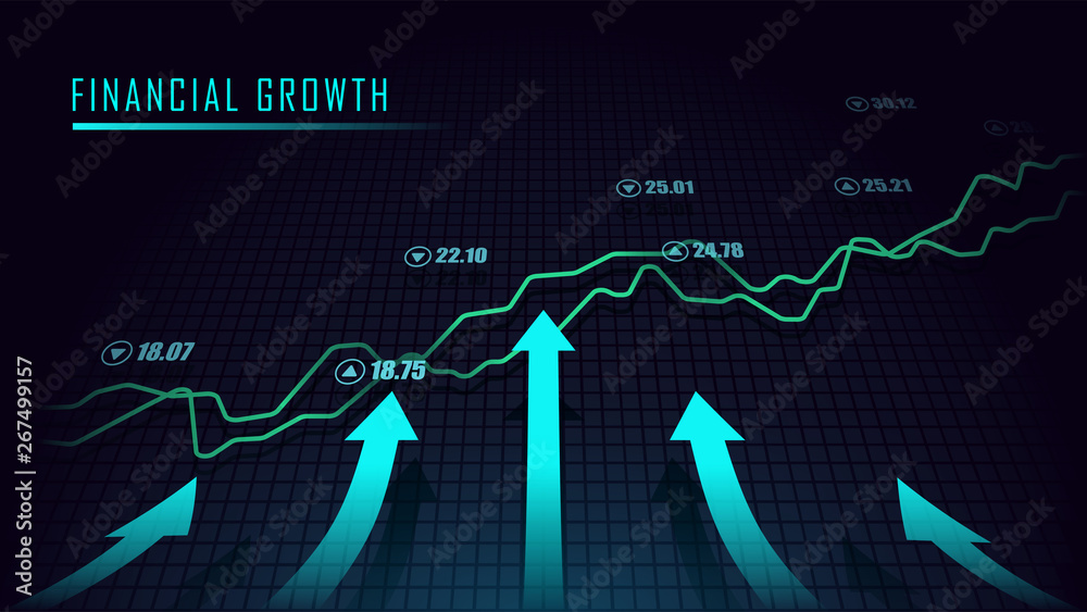 Stock market or forex trading graph in graphic concept Stock Vector ...