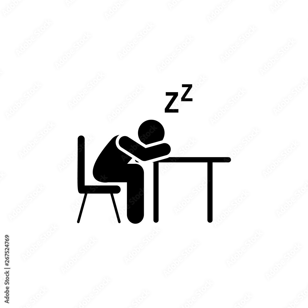 Tired, student, sleep icon. Element of education pictogram icon ...