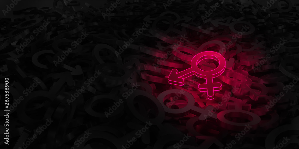 Concept art on the theme of transgender 3D illustration Stock ...