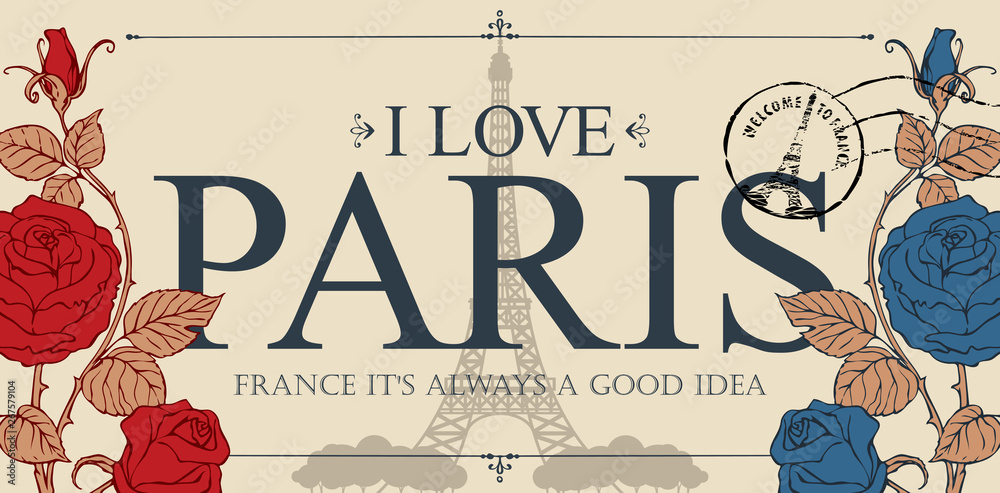 Welcome To Paris Postcard