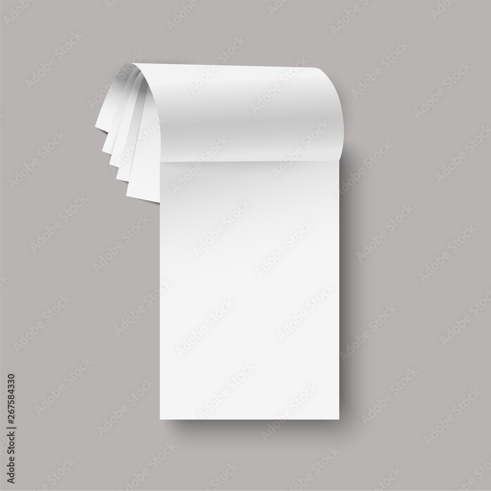 Vector realistic notepad notebook on transparent background ...